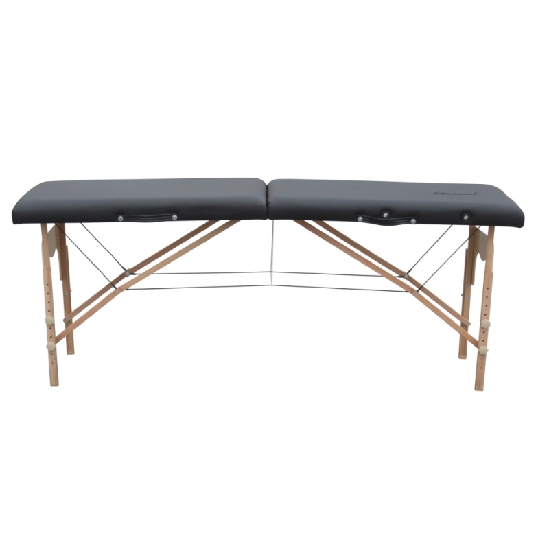 Table de physiothérapie pliable | Portable | Bois | 180x60 cm | Noir ...