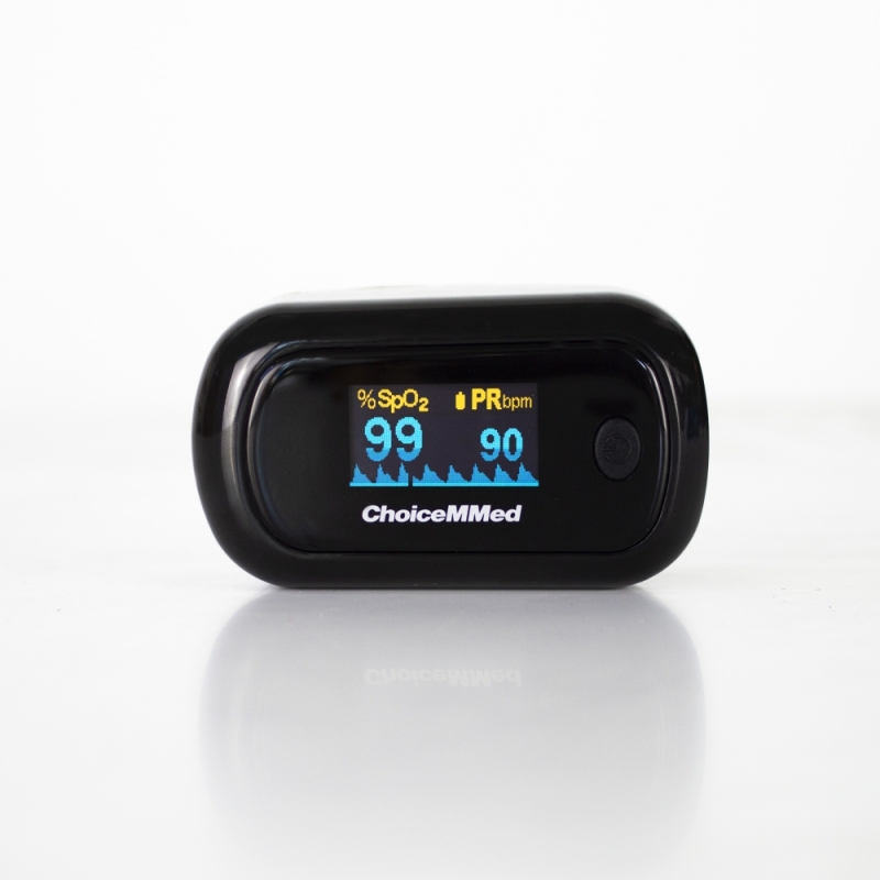 Oxímetro de pulso de dedo | SpO2 | Frequência cardíaca | Onda pleth ...